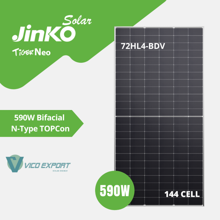 590W Jinko Ntype Bifacial | Vico Export Solar Energy